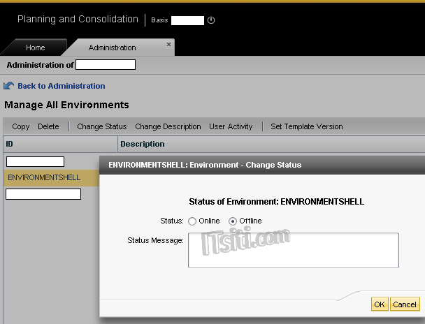 How to Enable & Disable Environment in SAP BPC